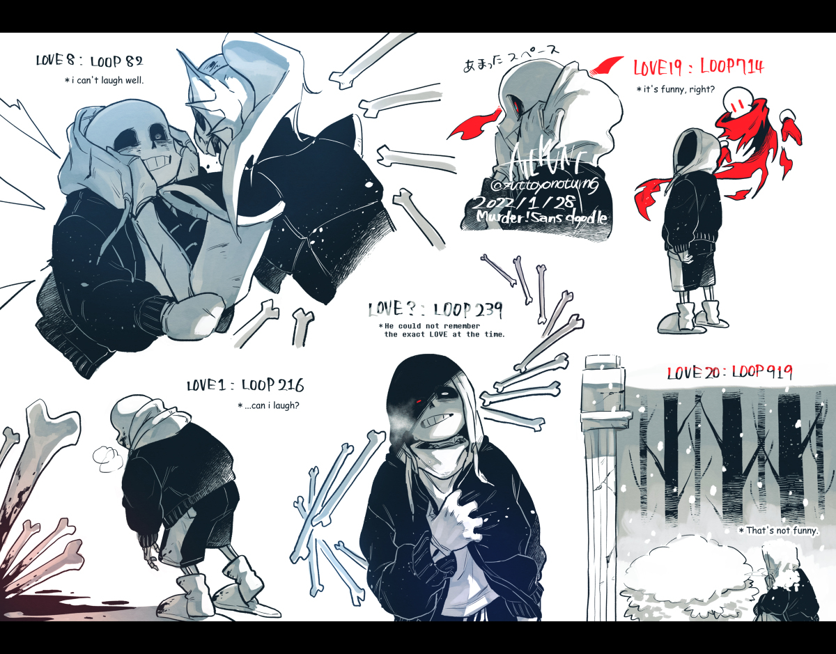 【Murder!Sans】推特总结 ⑧_UndertaleAU_Dusttale - 插画世界(pixiv)